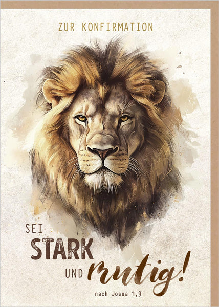 Sei stark und mutig (Faltkarte Konfirmation)